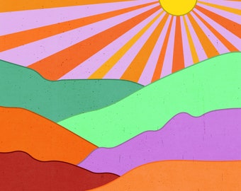 Retro Sunset Color Palette - Etsy