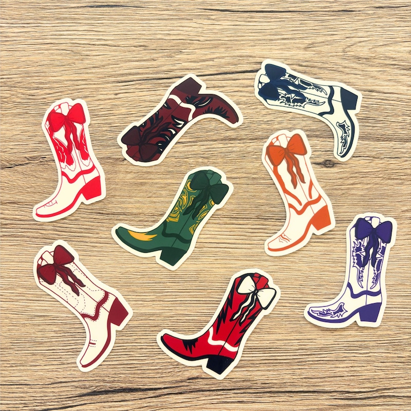 Sticker Sheet Cowboy Boot - Etsy