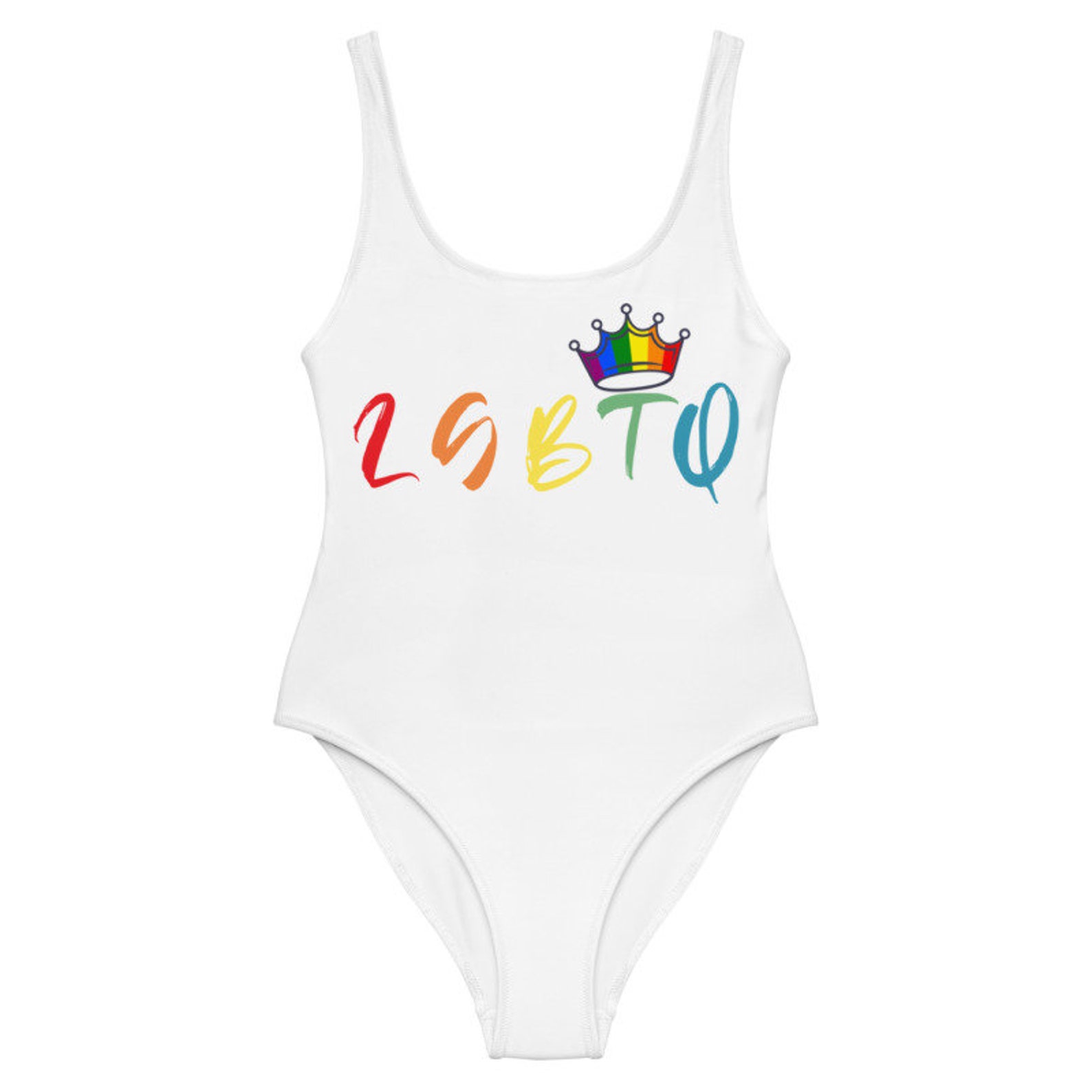 LGBTQ PRIDE CROWNED Snow White One-Piece Swimsuit | Etsy