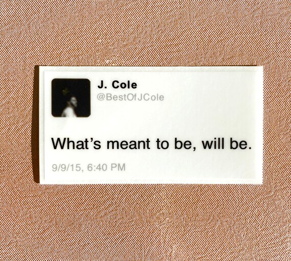 J. Cole Twitter Quote Vinyl Sticker Laptop Sticker | Etsy