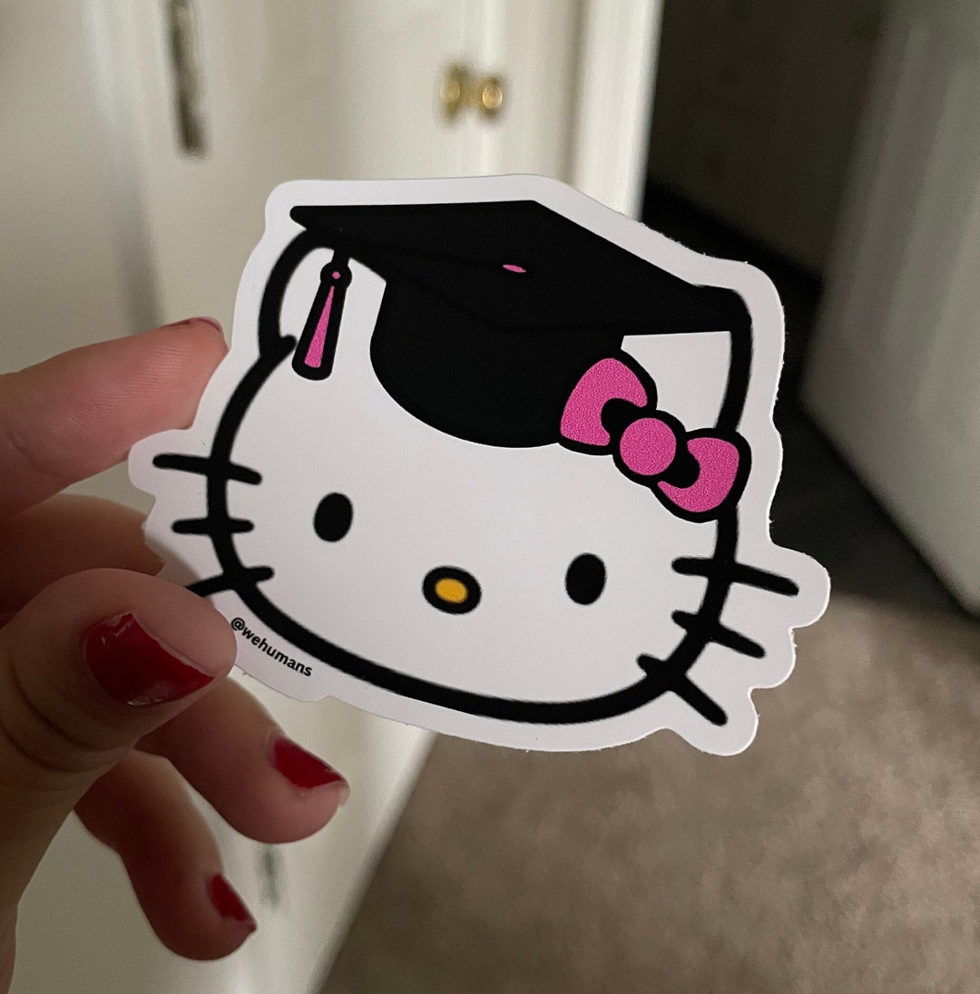 Graduation Hello Kitty Sticker Perfect Gift for Her - Etsy