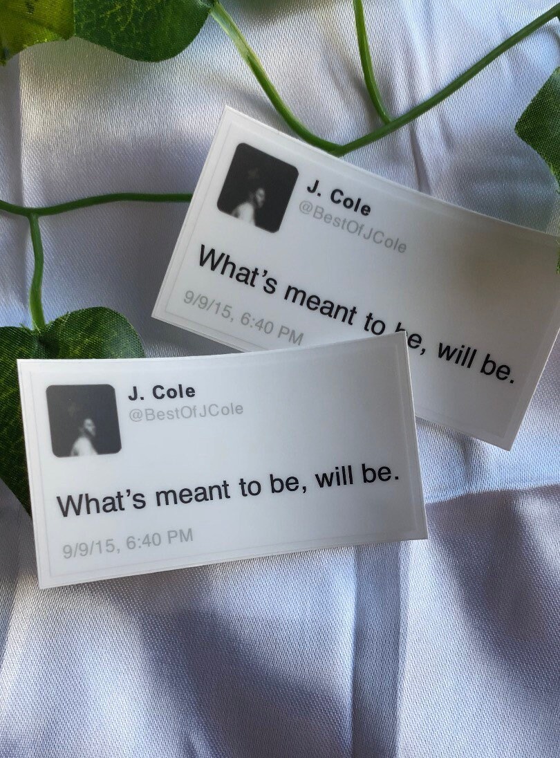 J. Cole Twitter Quote Vinyl Sticker Laptop Sticker - Etsy