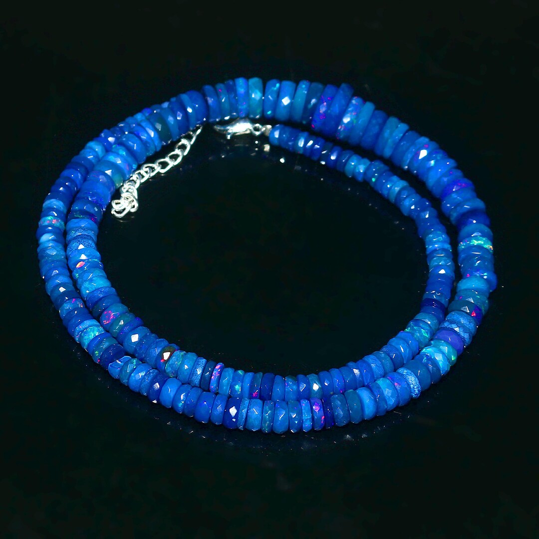 AAA Grade Opal Beads, Faceted Tyre Opal Beads, Blue Galaxy Opal Beads ...