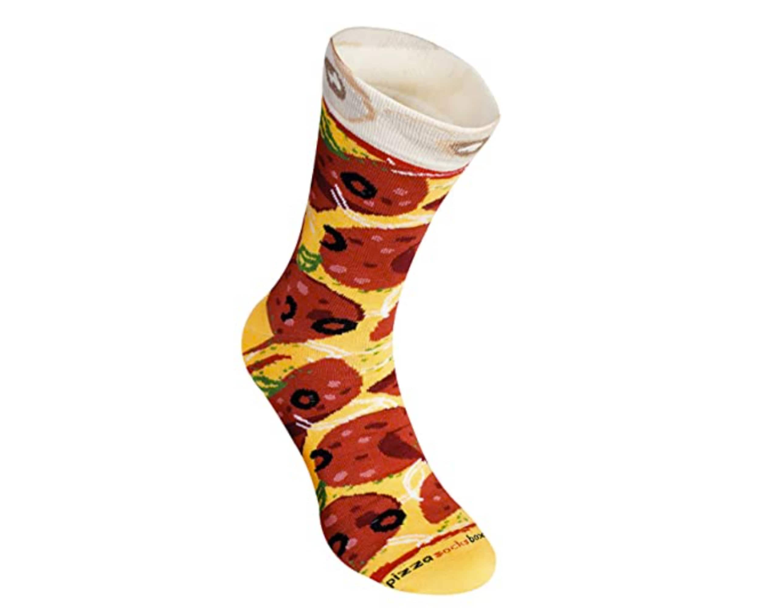 Single Slice Pepperoni Pizza Socks Cotton Socks Gifts for Him Gifts for ...