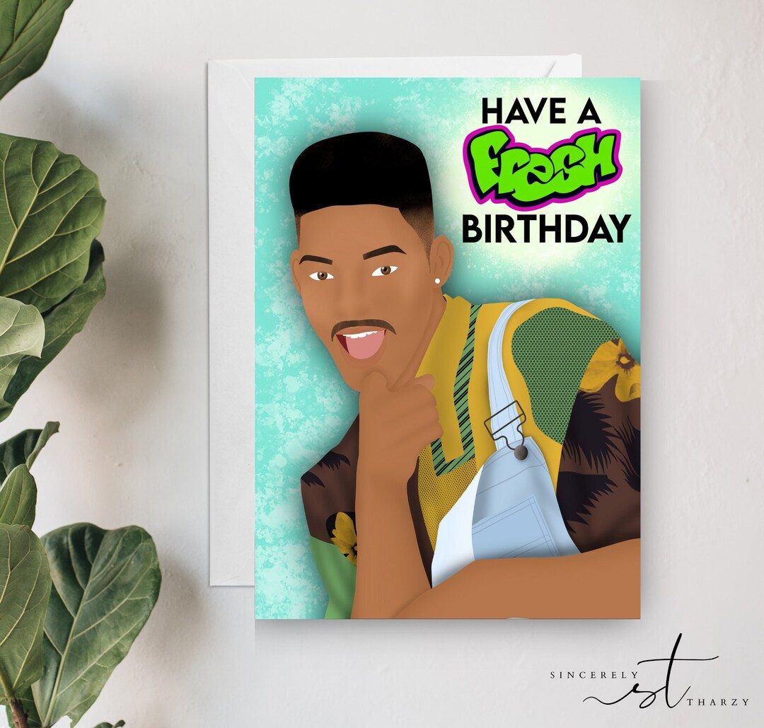 Fresh Prince Birthday Card - Will Smith- 90s Sitcom - Etsy