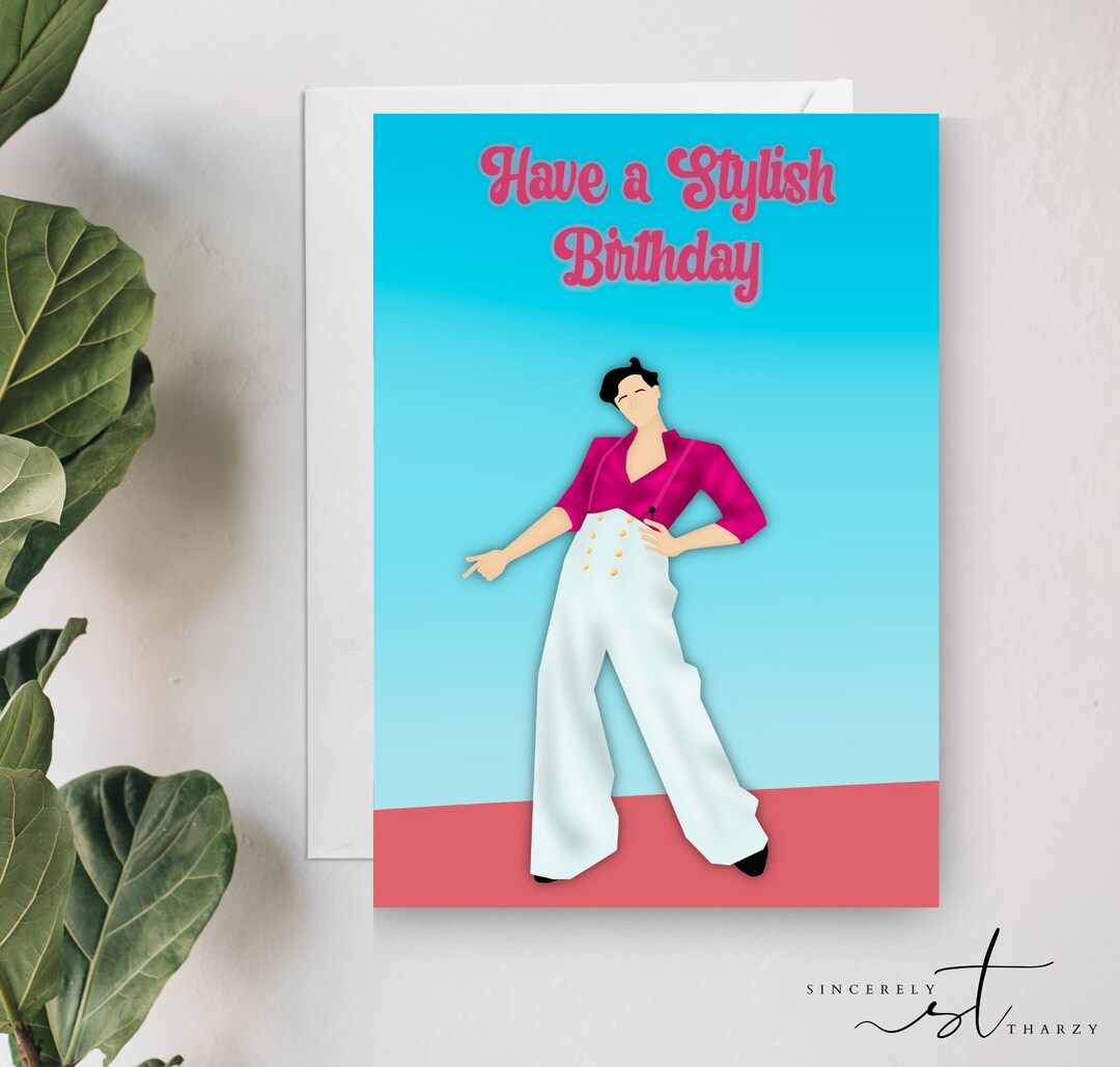 Harry Styles Birthday Card Have a Stylish Birthday - Etsy