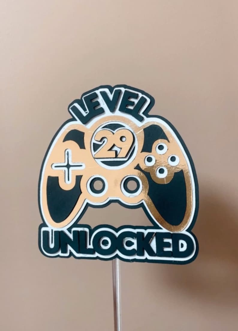 Level up Cake Topper - Etsy