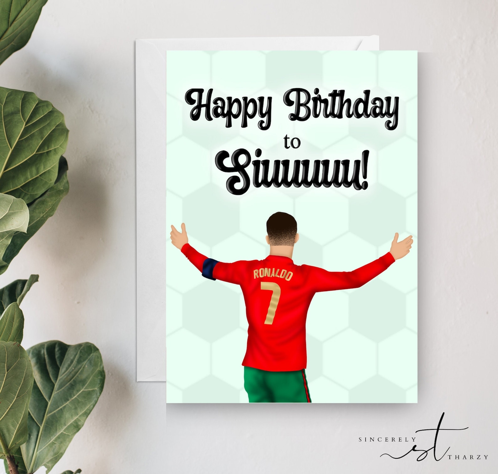 Cristiano Ronaldo Birthday Card Siuu - Etsy