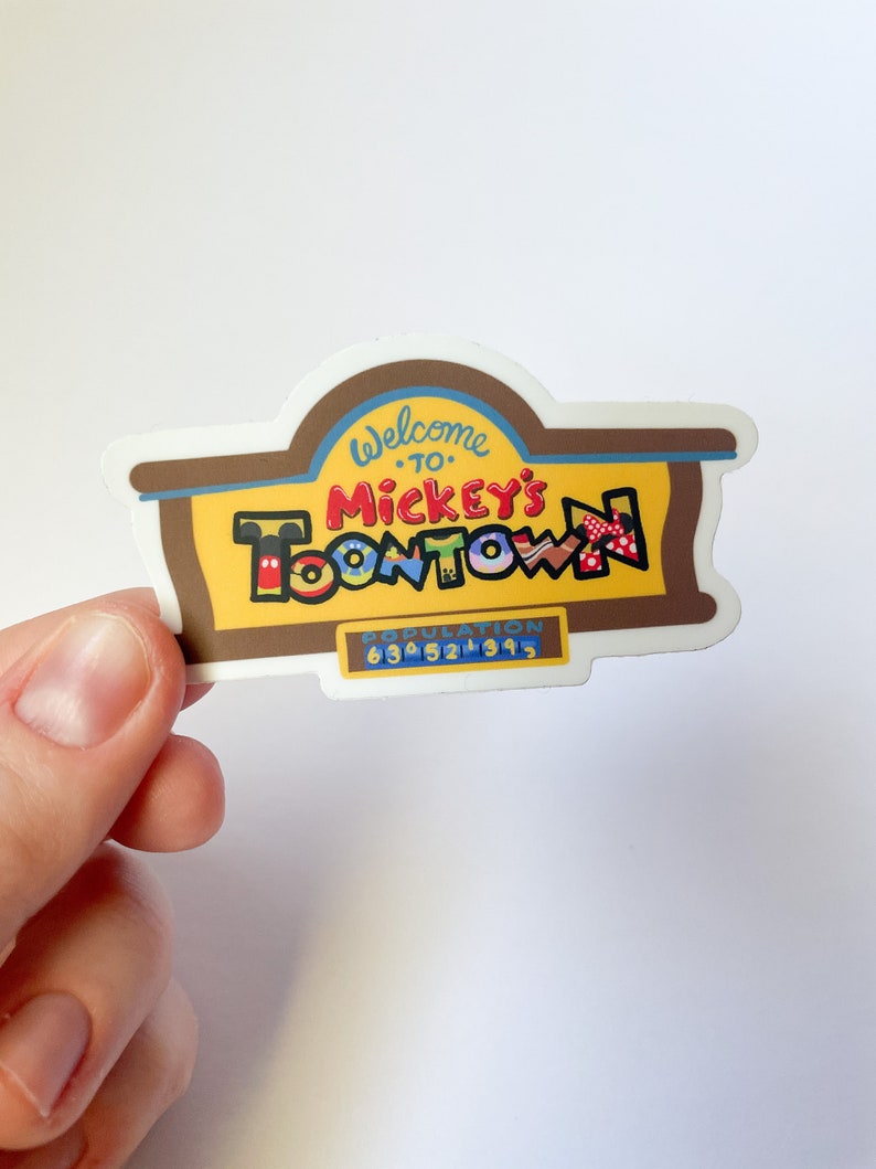 Mickey Toontown Disney Sticker - Etsy