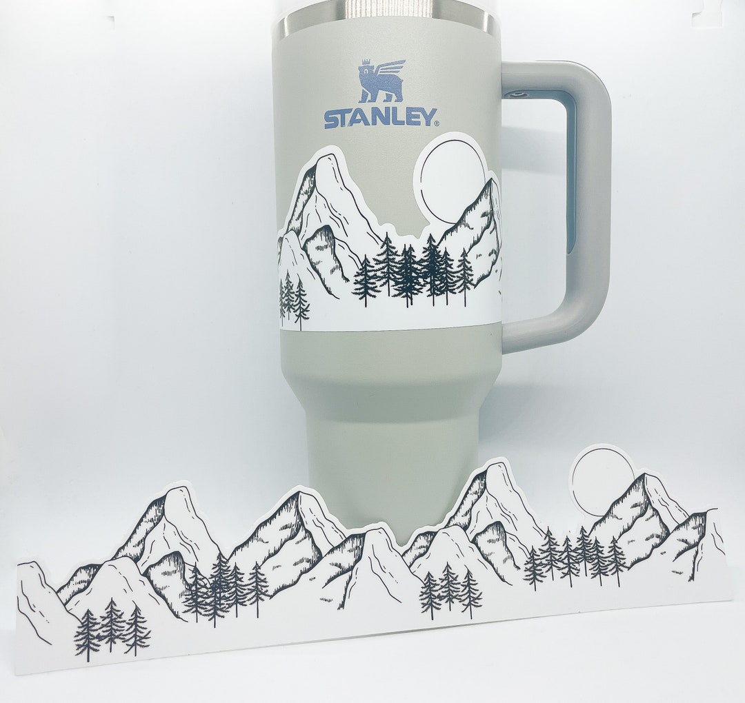 Mountain Range Wrap-around Sticker - Etsy