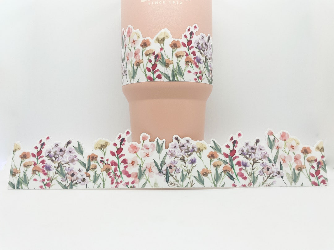 Floral Wrap-around Sticker - Etsy