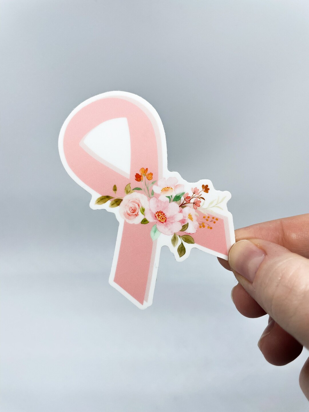 Breast Cancer Ribbon Sticker - Etsy