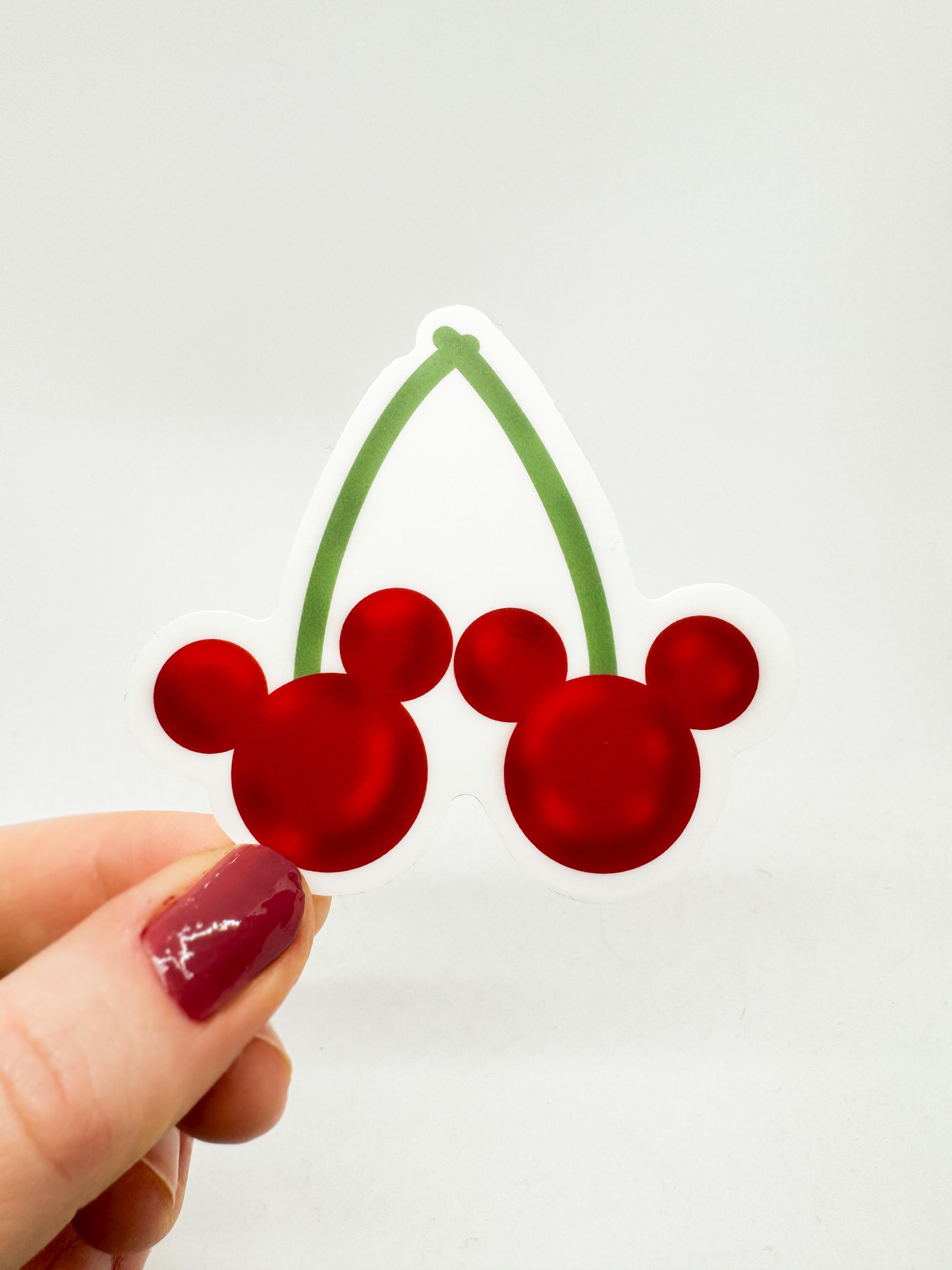 Mickey Shaped Cherry Sticker - Etsy