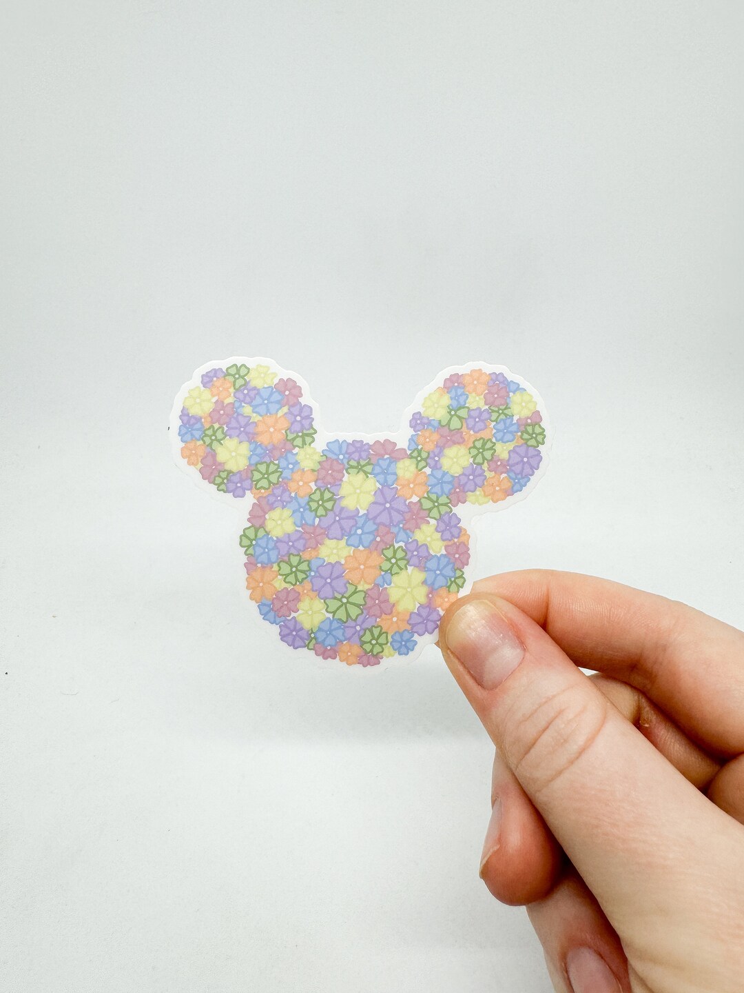 Floral Mickey Mouse Shapes Vinyl Sticker - Etsy