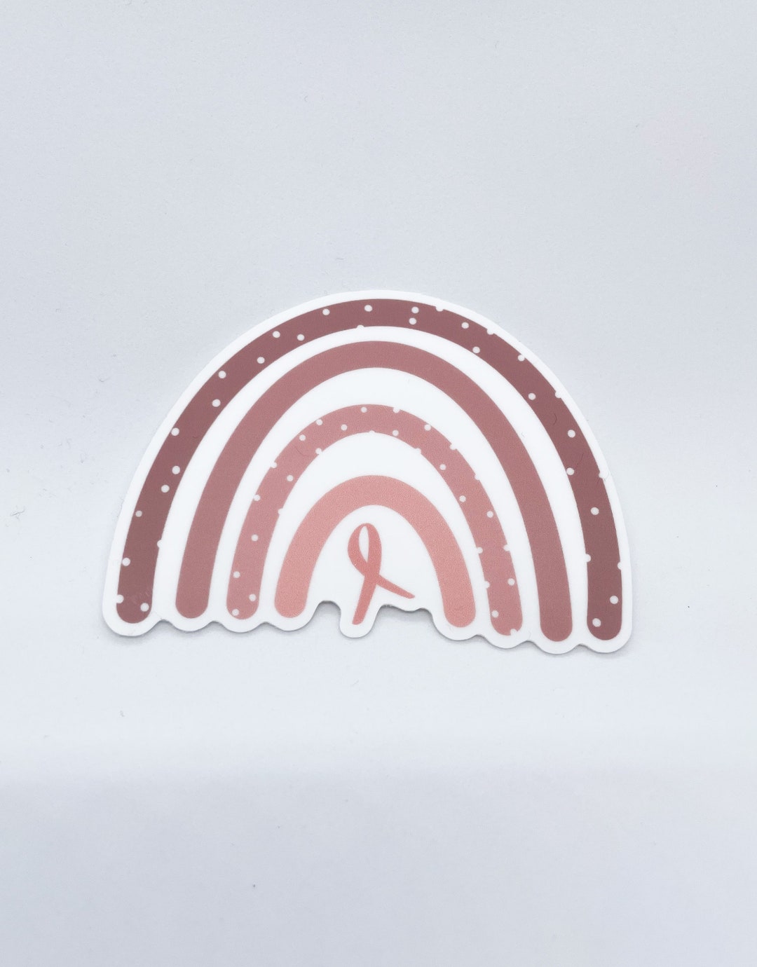 Breast Cancer Awareness Rainbow Sticker - Etsy