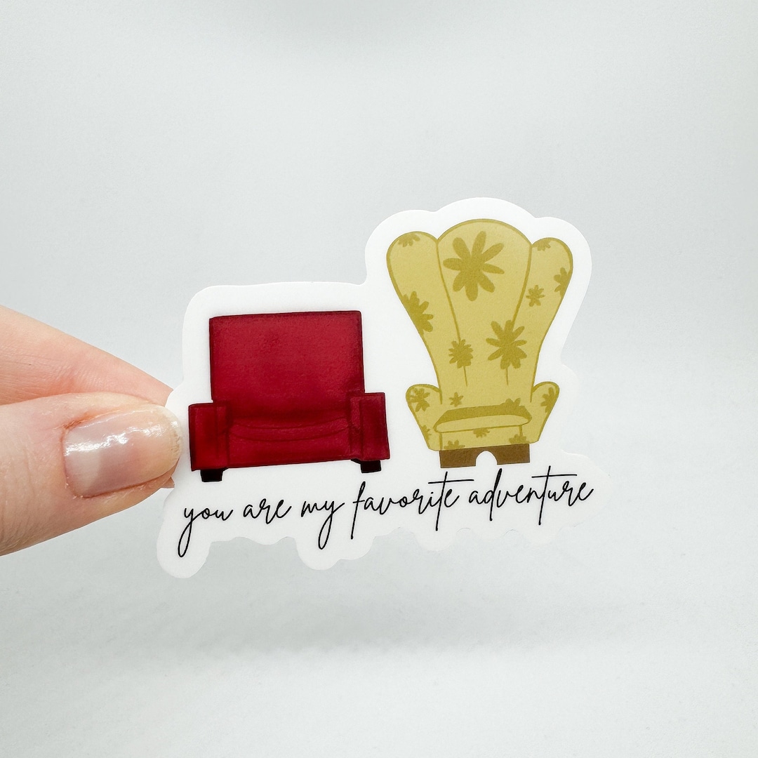 Pixar up Carl and Ellie Chairs Sticker- You’re My Favorite Adventure ...