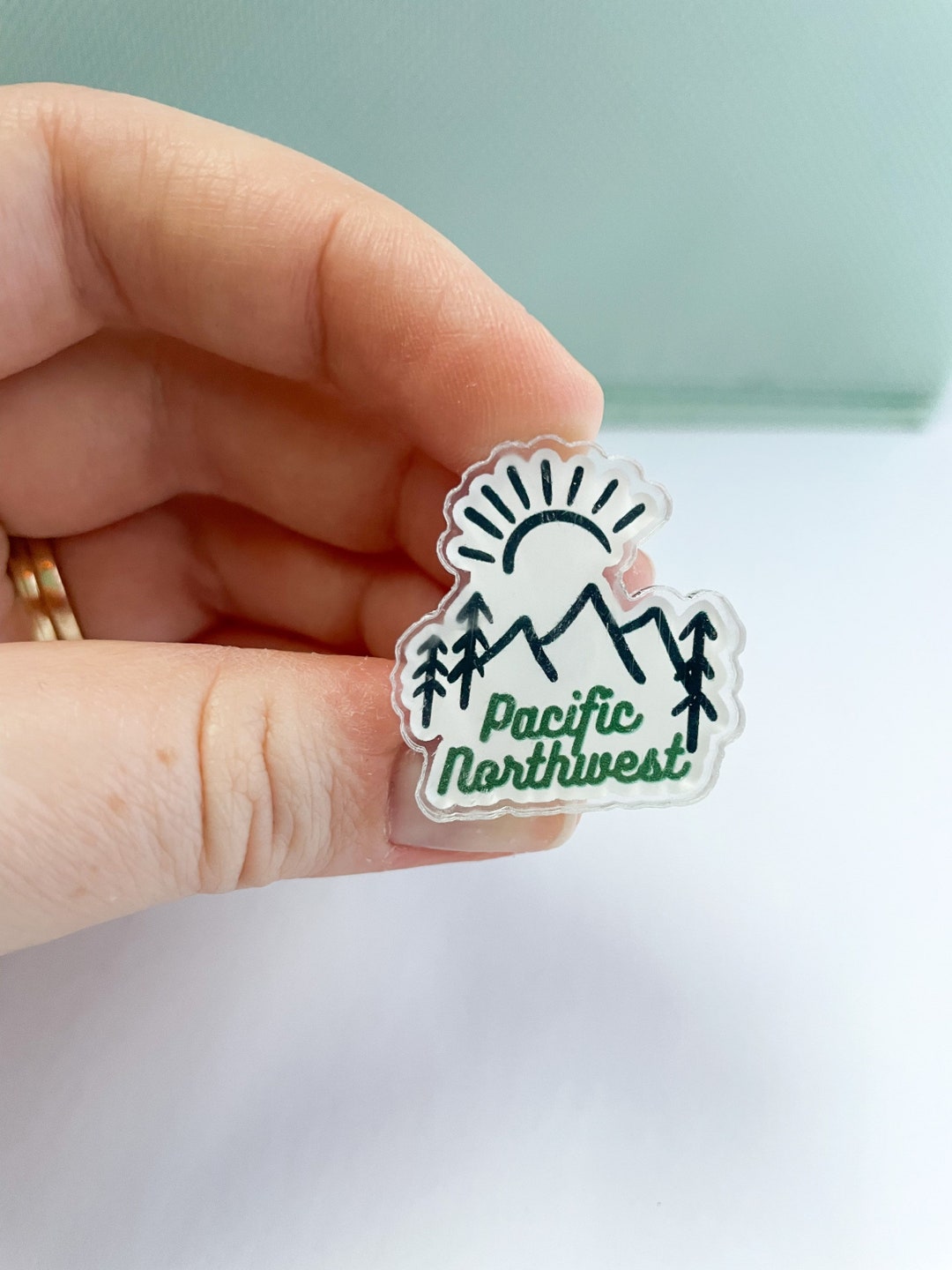 Pacific Northwest Acrylic Pin - Etsy