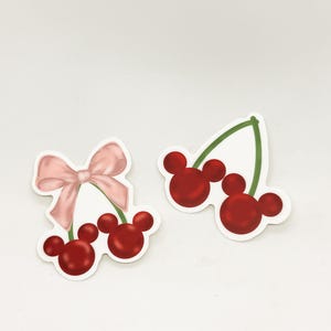 Mickey Shaped Cherry Sticker - Etsy