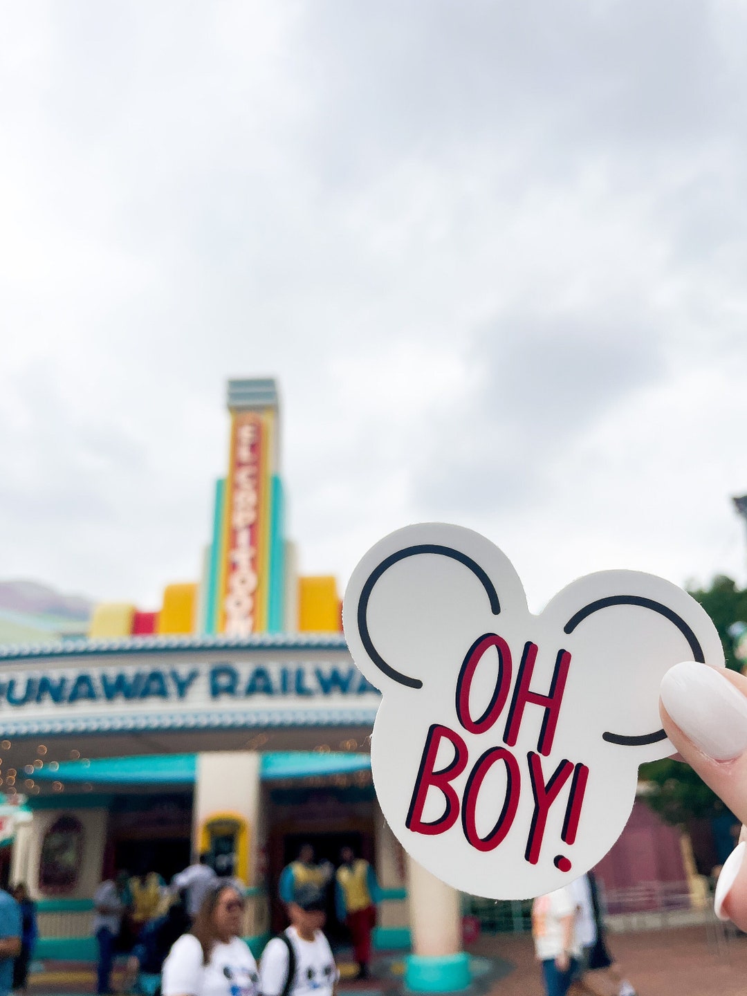 Mickey Mouse Oh Boy! Sticker - Etsy