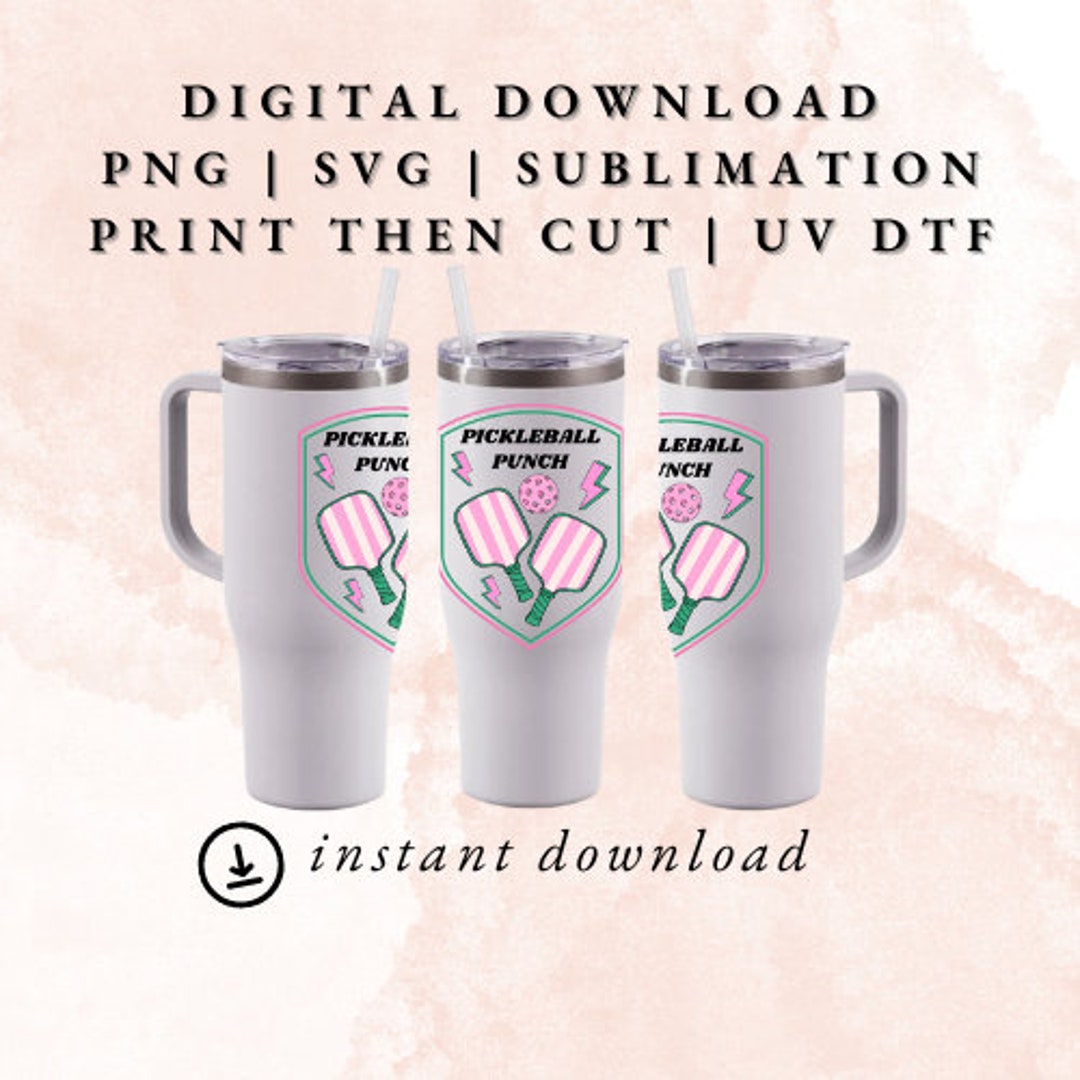 Pickleball Punch Cup Design Bundle | PNG Files | Commercial Use ...