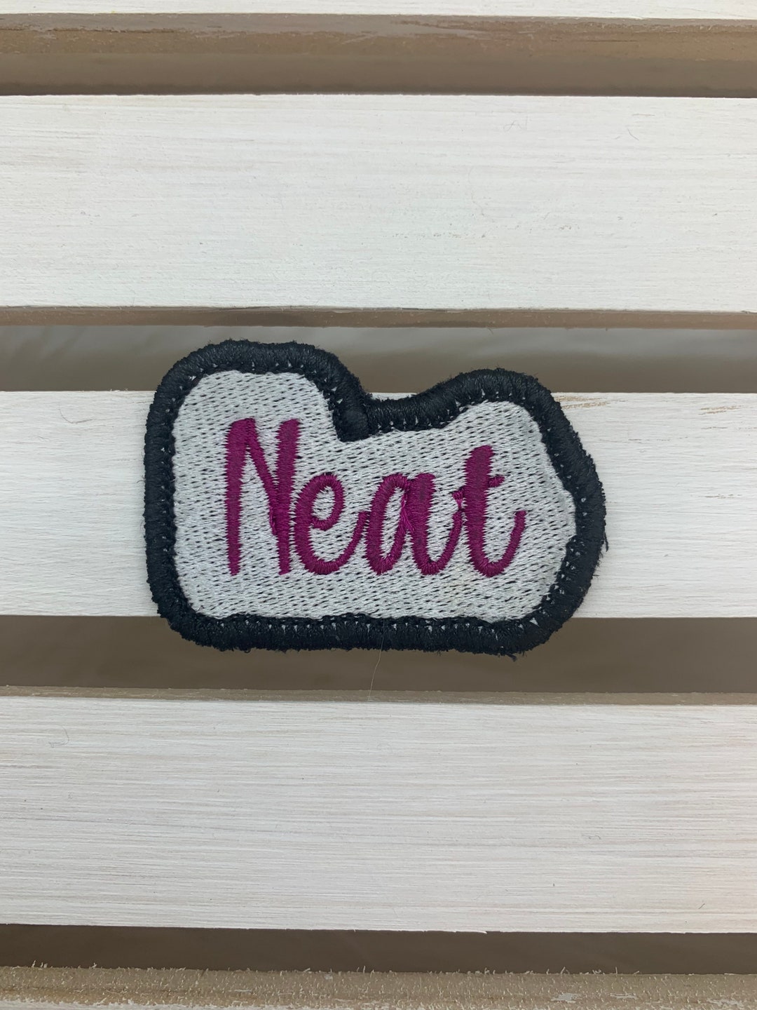 Neat Sew On/iron on Embroidery Patch, Neat Embroidery Patch, Embroidery ...