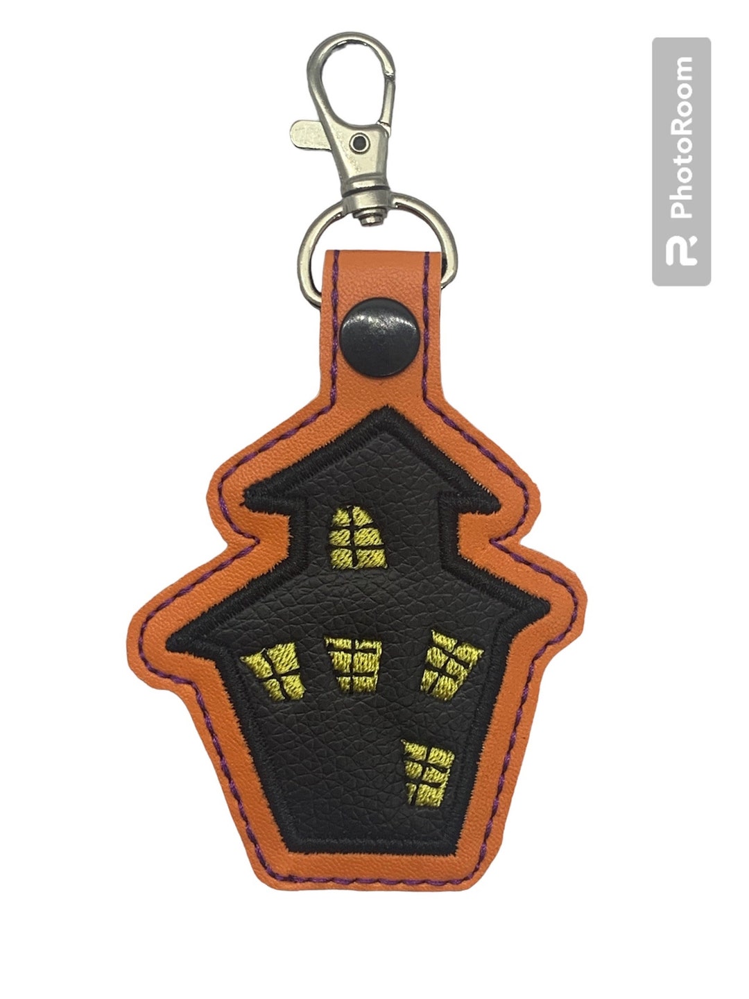 Haunted House Key Fob, Halloween Key Fob, Halloween Keychain, Halloween ...