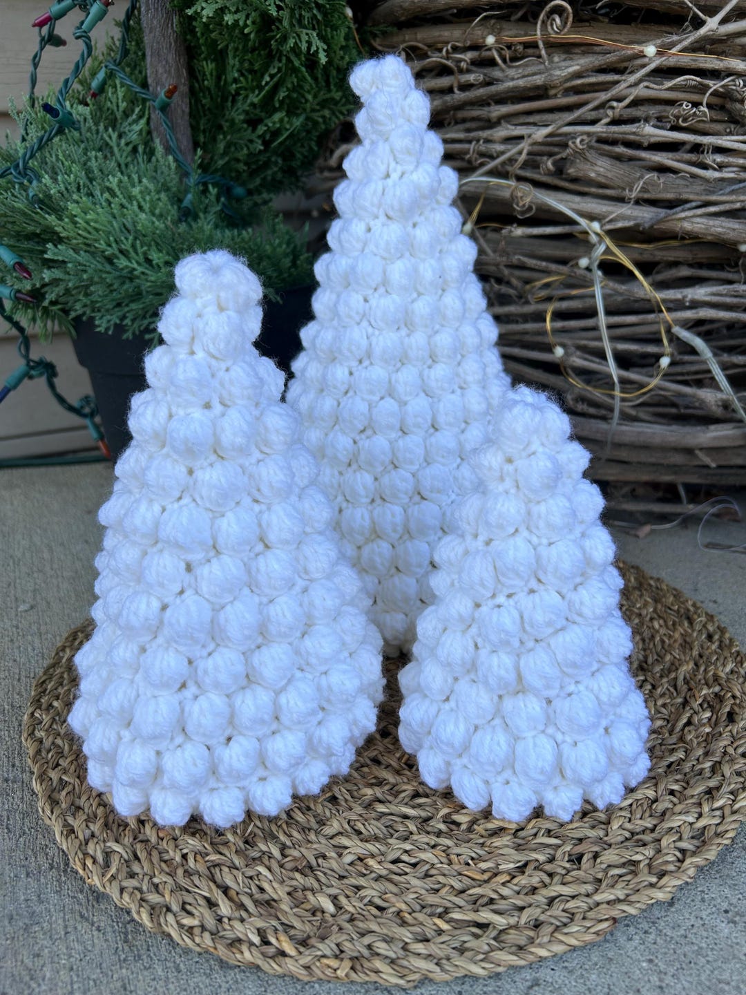Crochet Bobble Christmas Tree: Handmade Holiday Decor - Etsy