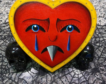 Handmade Tufted Crying Heart Traditional Tattoo Rug - Etsy