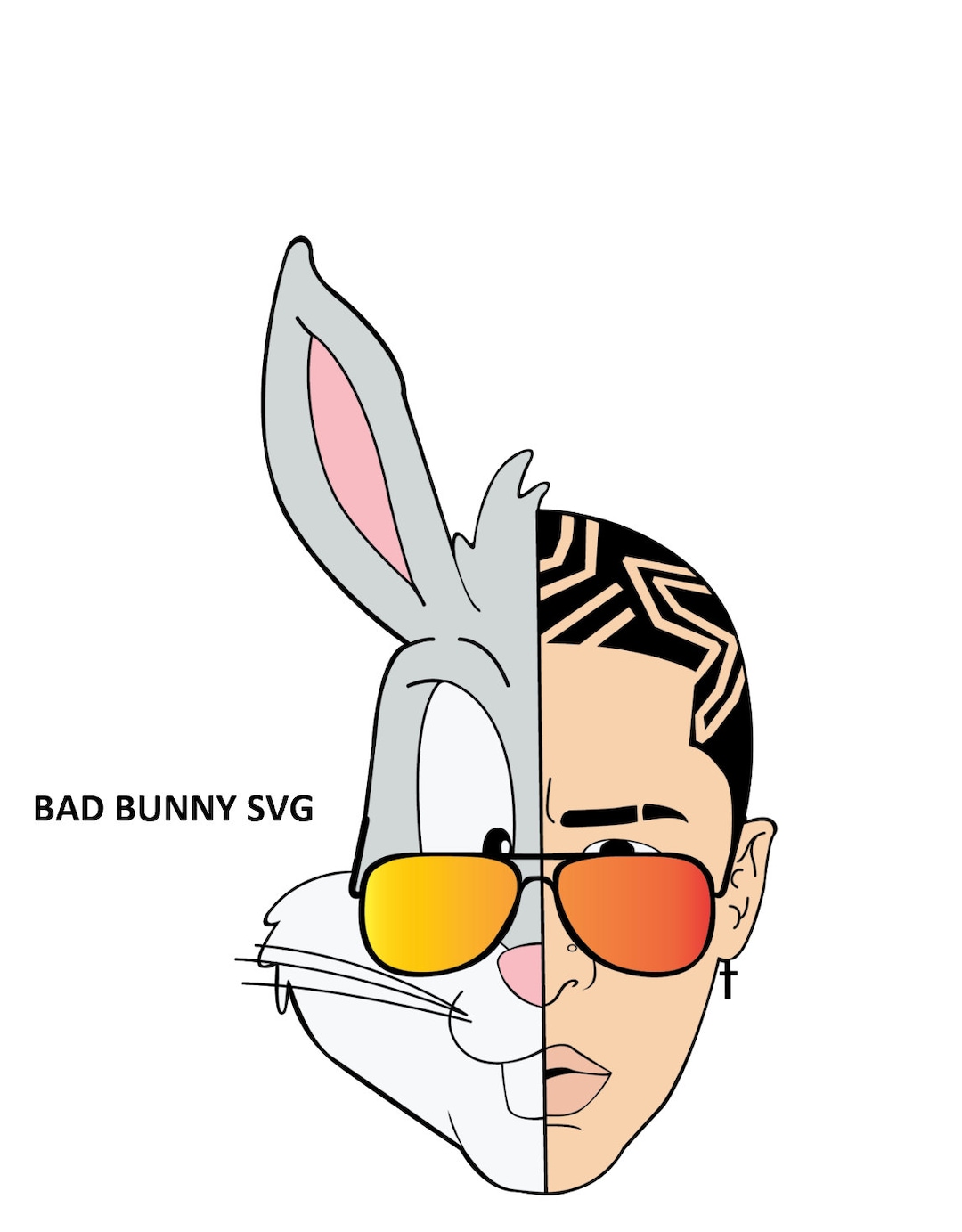 Bad Bunny Layered Svg - Etsy
