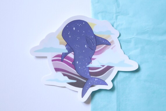 Nonbinary Pride Whale Stickers LGBT Enby Sea Life Whale | Etsy
