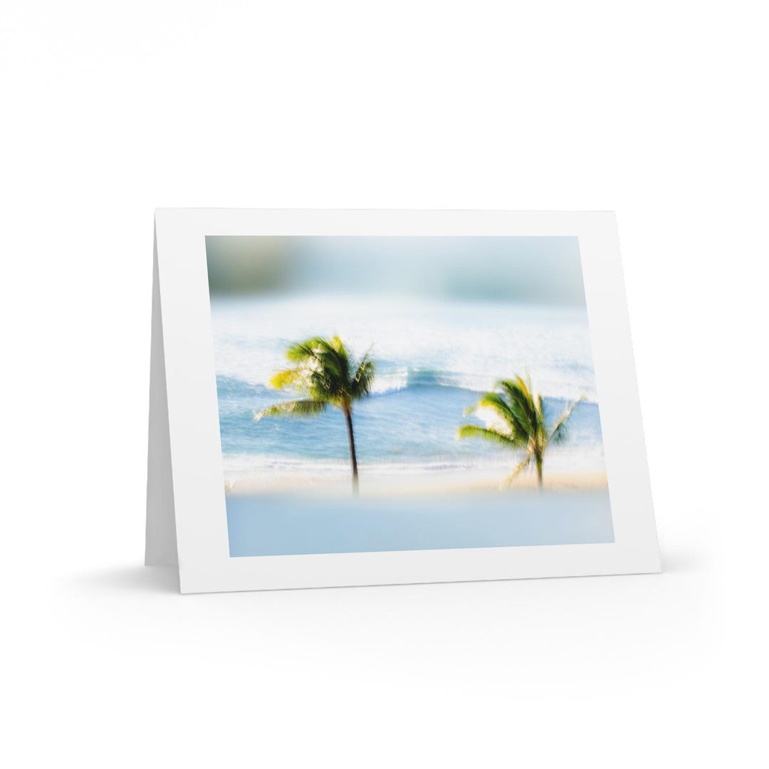 Tropical Beach Greeting Cards | Set of 8, 16, 24, Perfect for Summer ...