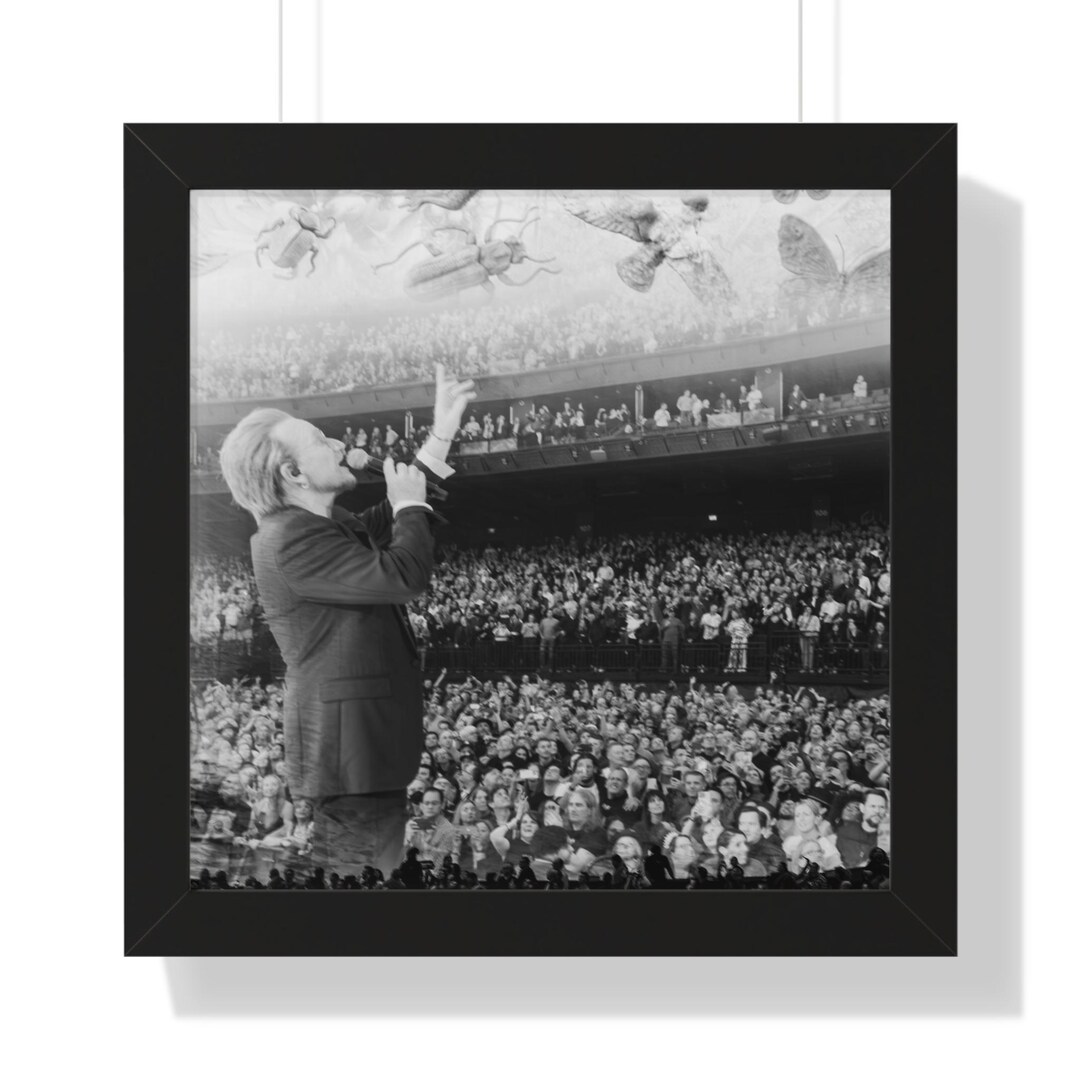 Bono Live at the Sphere Framed Poster | Black & White U2 Concert ...