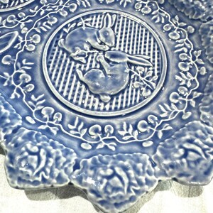 RARE Vintage Bordallo Pinheiro Bunny Platter French Blue - Etsy