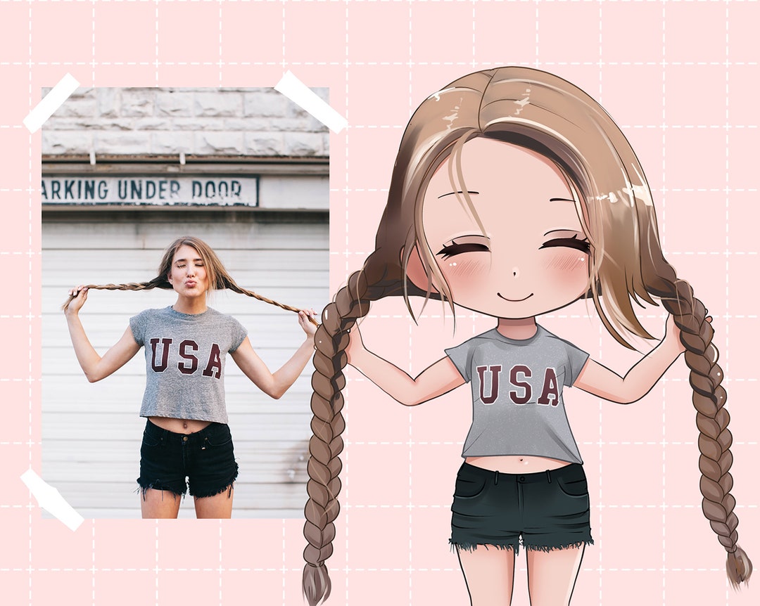 Custom Mini Anime Chibi Drawing - Art Commissions - Only Female ...