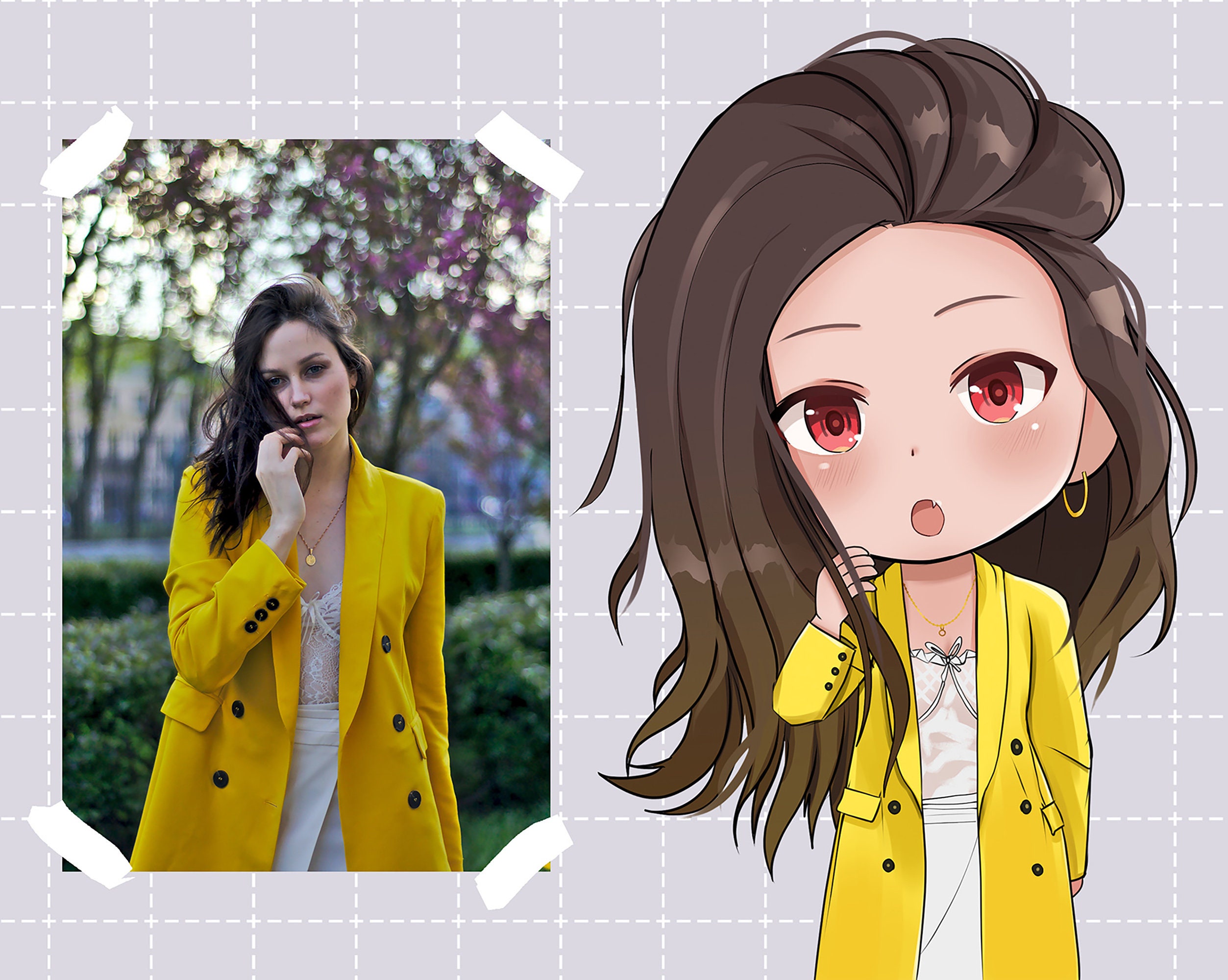 Custom Mini Anime Chibi Drawing Art Commissions Only Female Characters ...