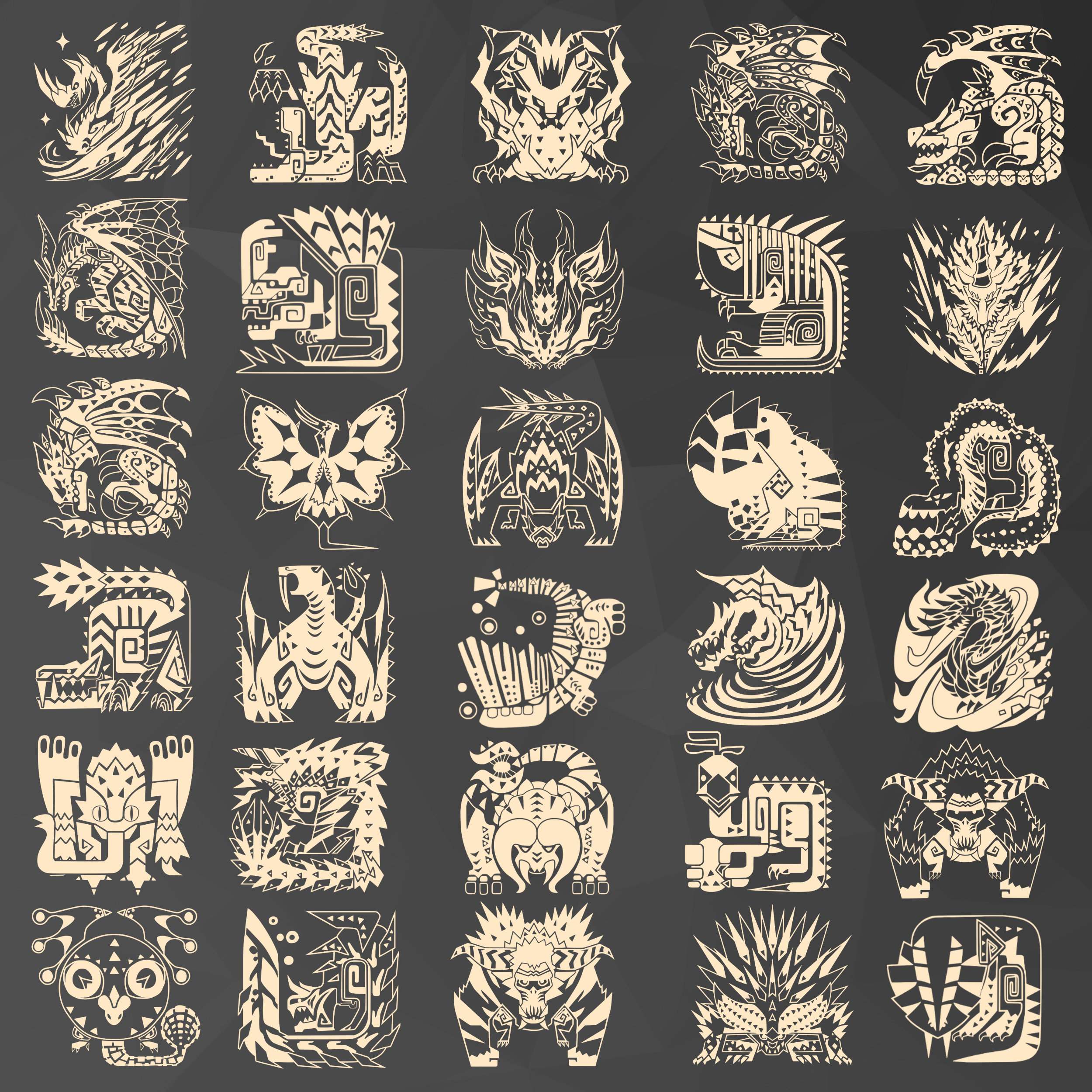 Monster Hunter Monsters Svg Png Eps Dxf Cricut | Etsy