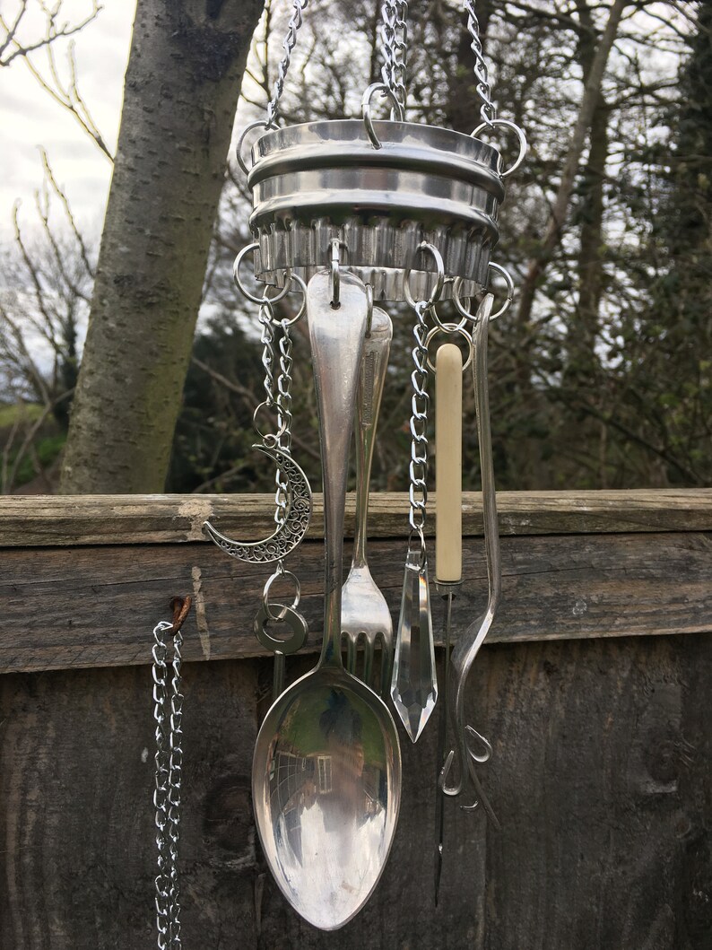 Unique Handmade Wind Chimes Upcycled Garden Art Garden - Etsy UK