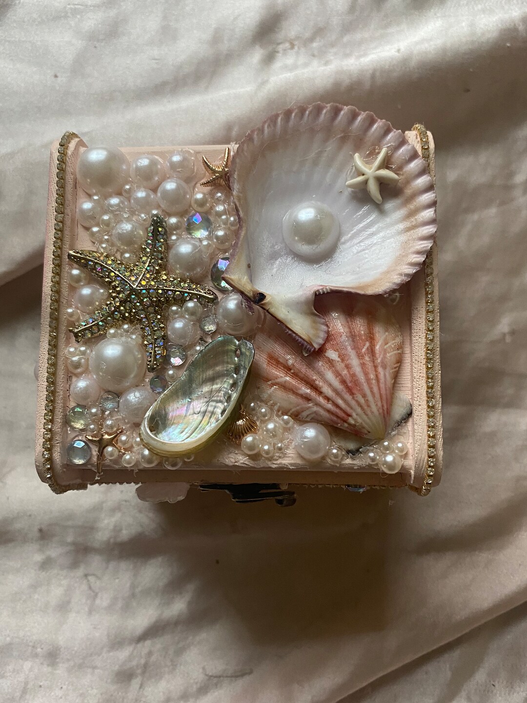 Mermaid Core Jewelry Box With Real Seashells - Etsy