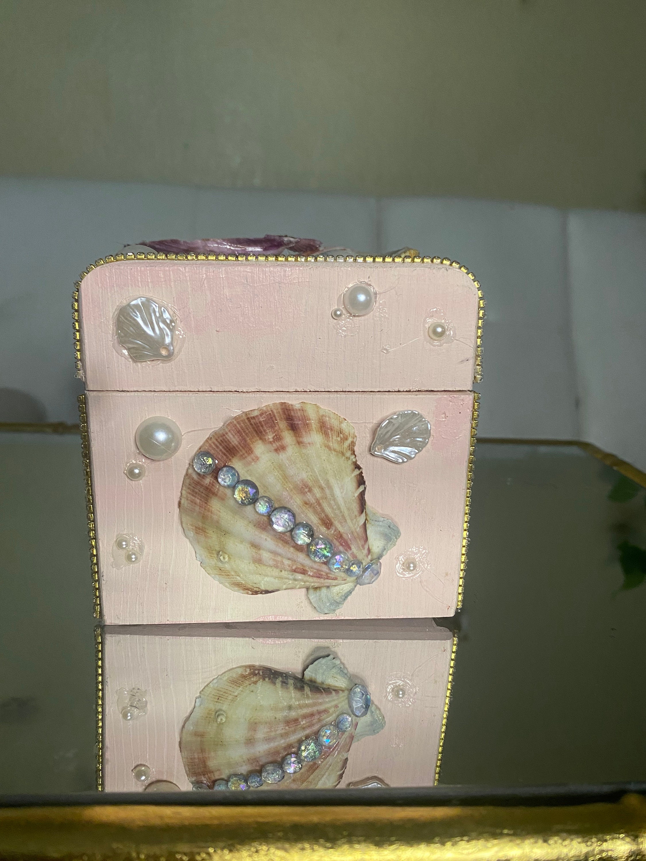 Mermaid Core Jewelry Box With Real Seashells - Etsy