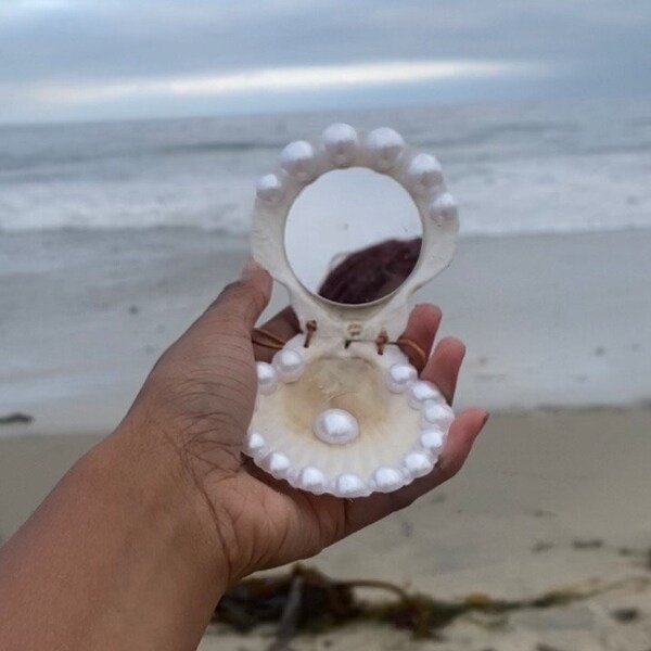 Compact Seashell Mirror - Etsy