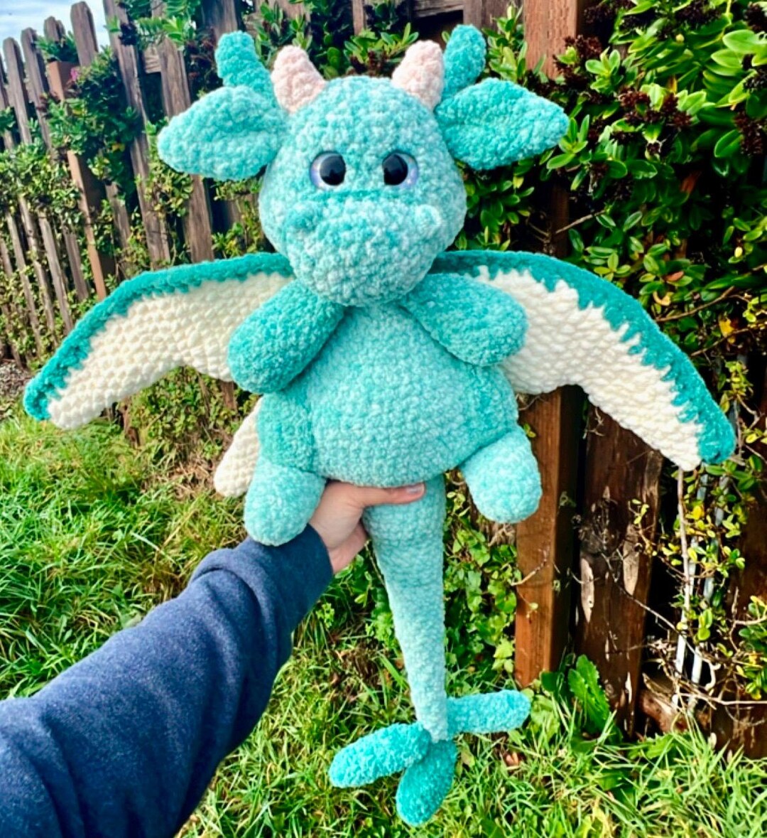 Handmade Crochet Dragon Fly Dragon Plushie - Etsy