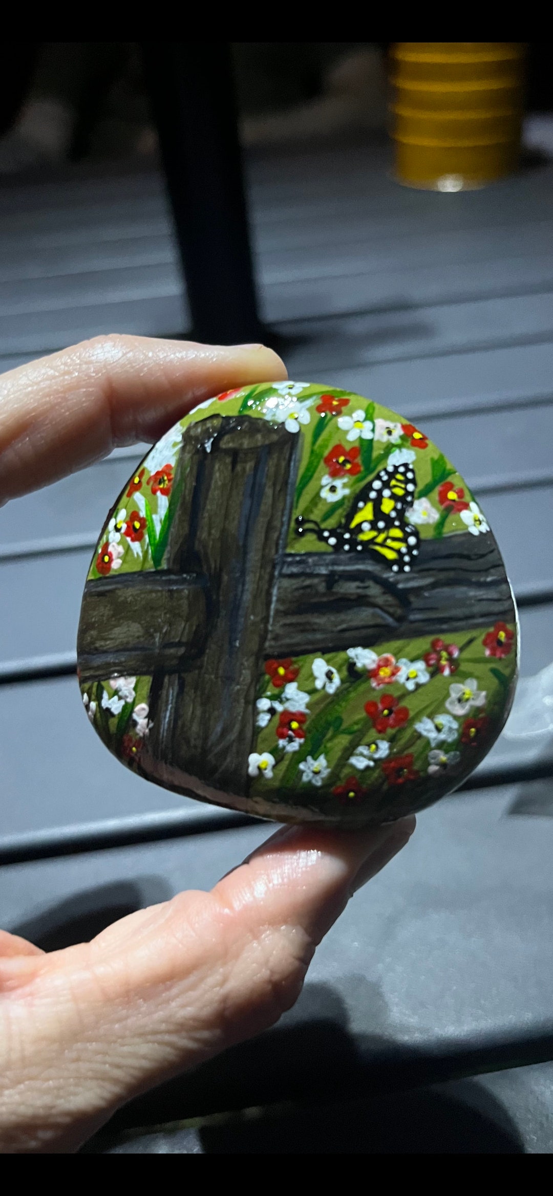Springtime Has Arrived Hand Painted Acrylic Rock. Perfect for Desk ...