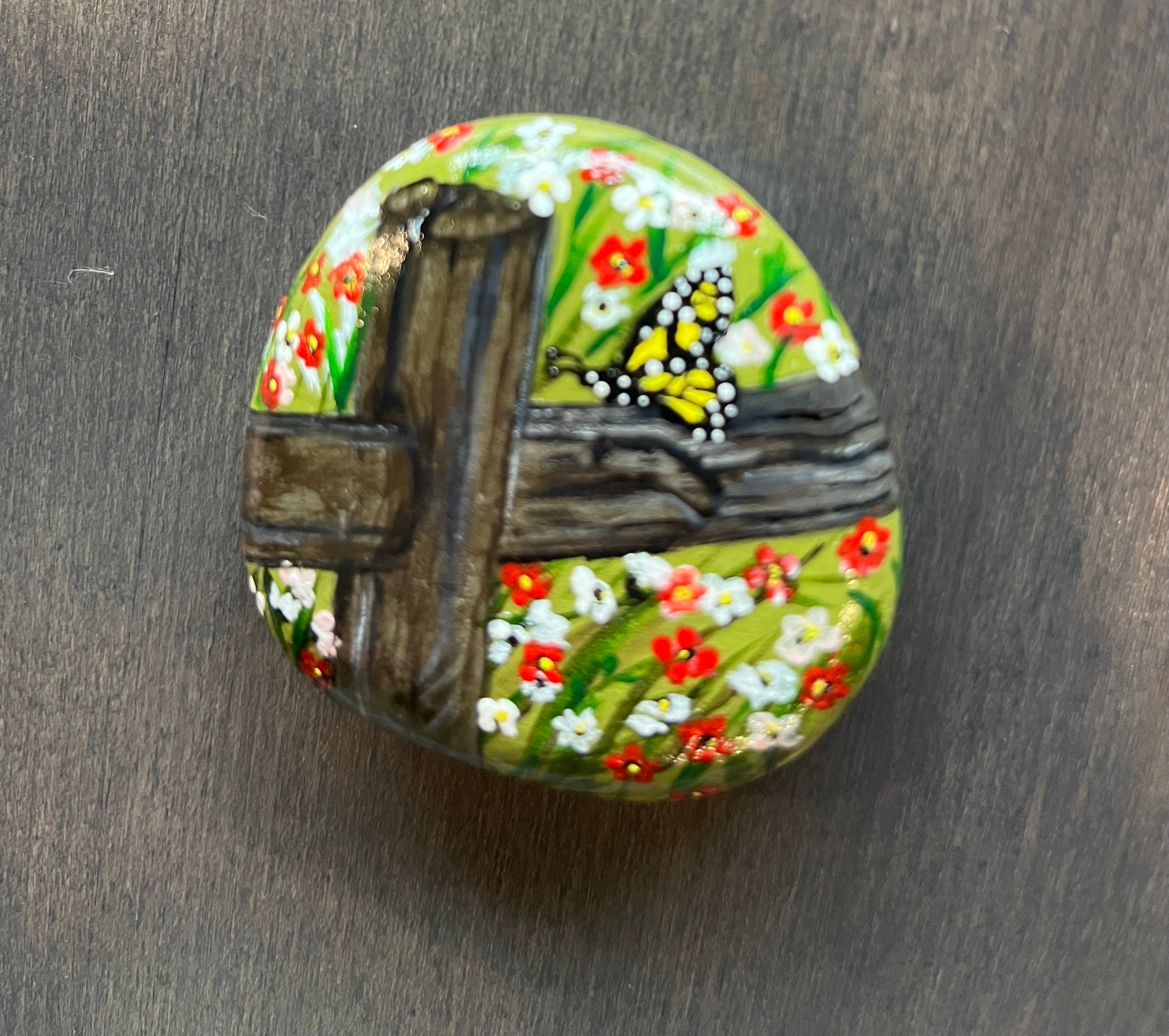Springtime Has Arrived Hand Painted Acrylic Rock. Perfect for Desk ...