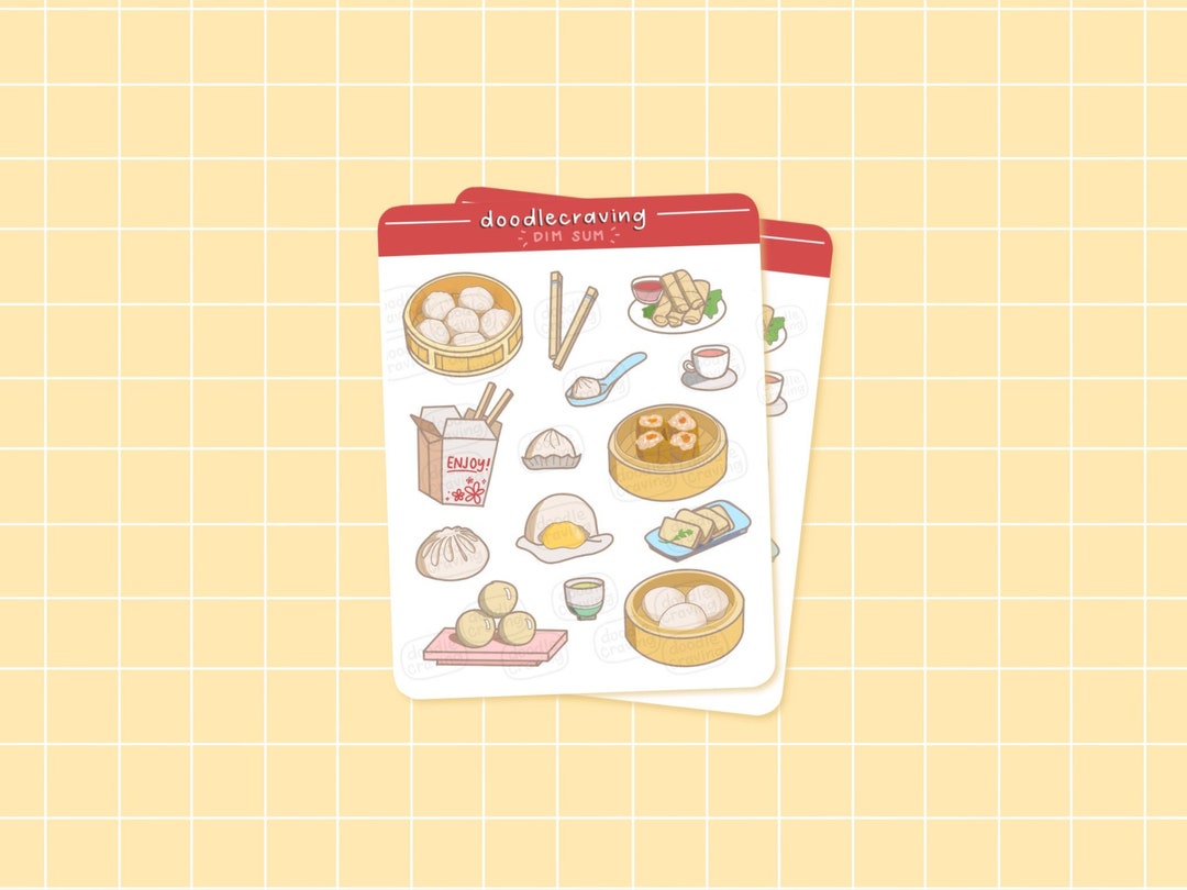 Dim Sum Sticker Sheet weatherproof, Laptop/waterbottle/journal Decals ...