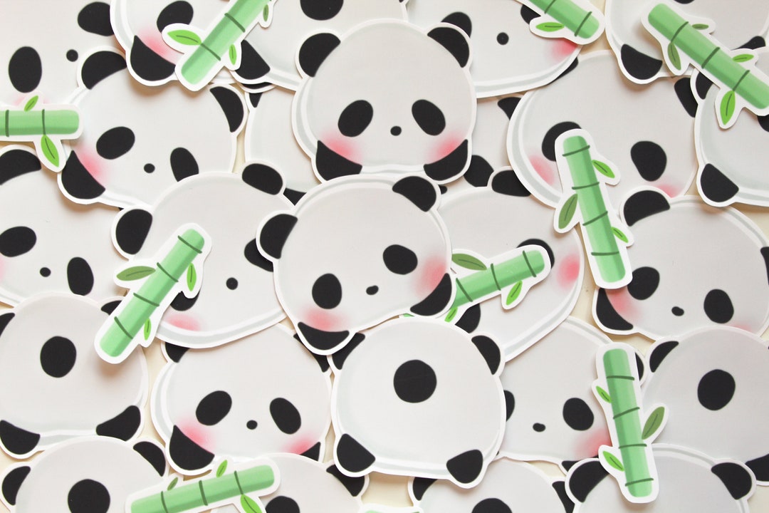 Panda Sticker Set [waterproof!], Die Cut Stickers, Laptop/waterbottle ...