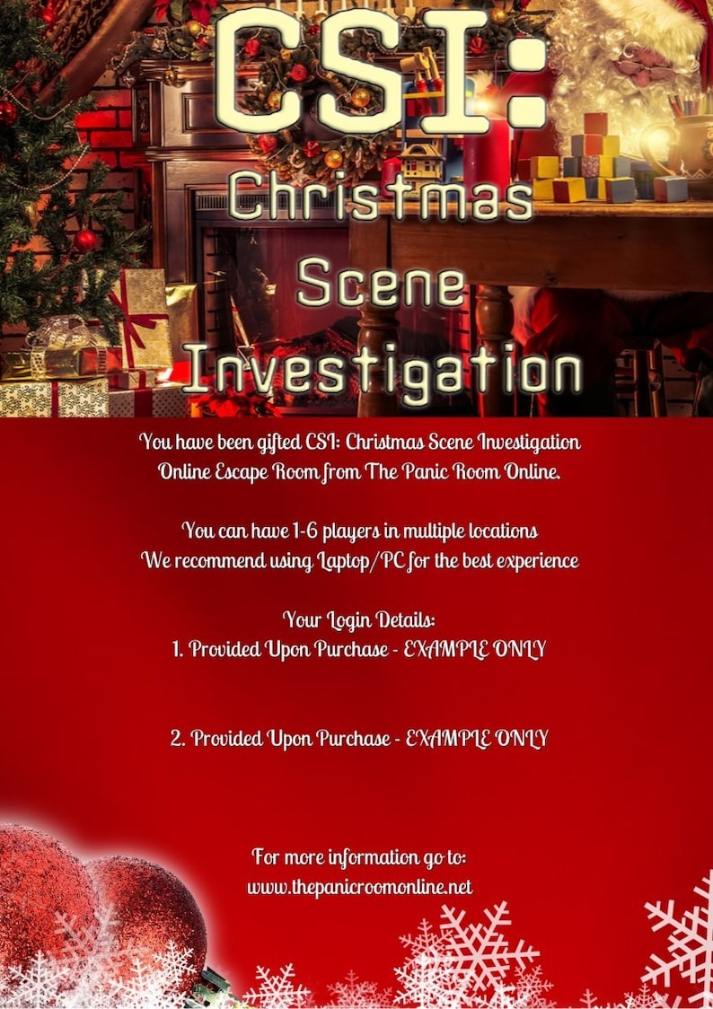 CSI: Christmas Scene Investigation - Online Escape Experience - Etsy