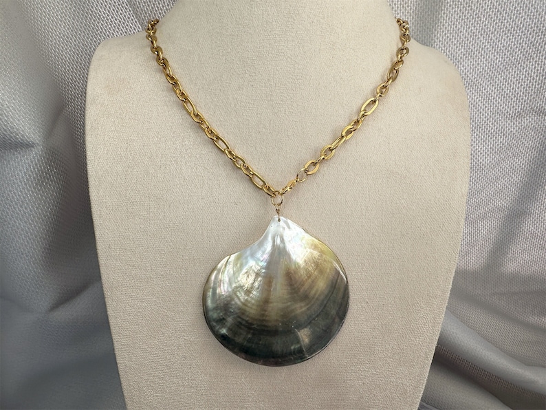 Seashell Necklace,large Shell Necklace,natural Shell Pendant Necklace ...