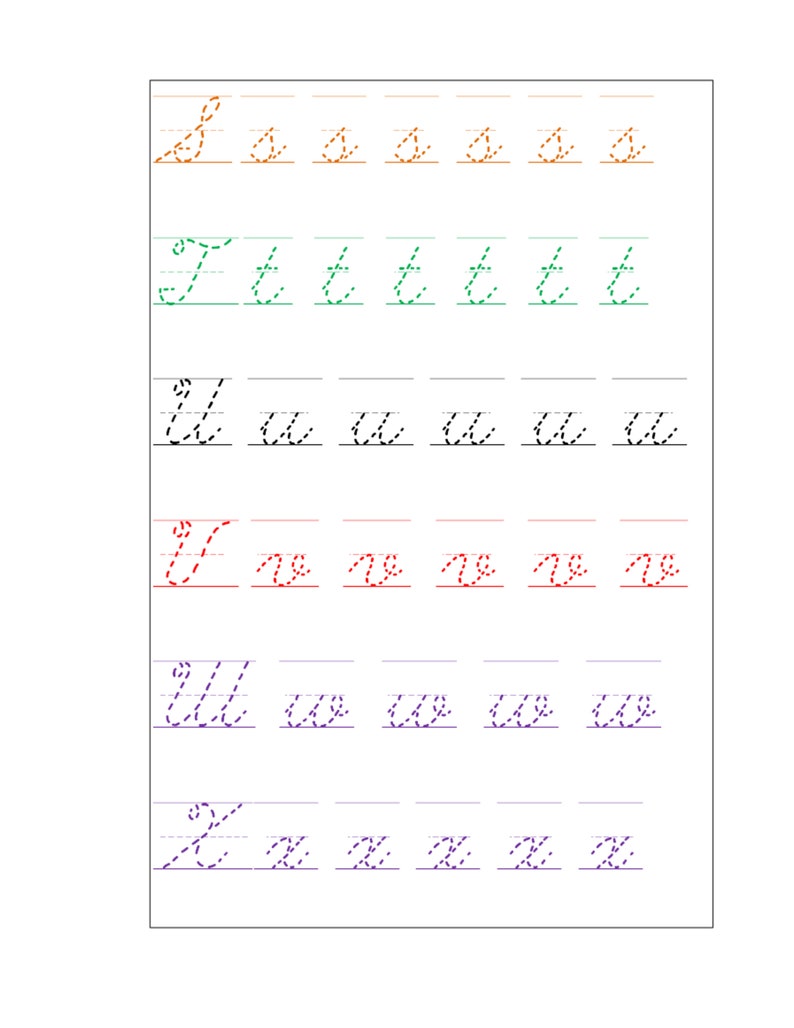 A CURSIVE Handwriting Practice, Words, Sentences and Empowering Quotes ...