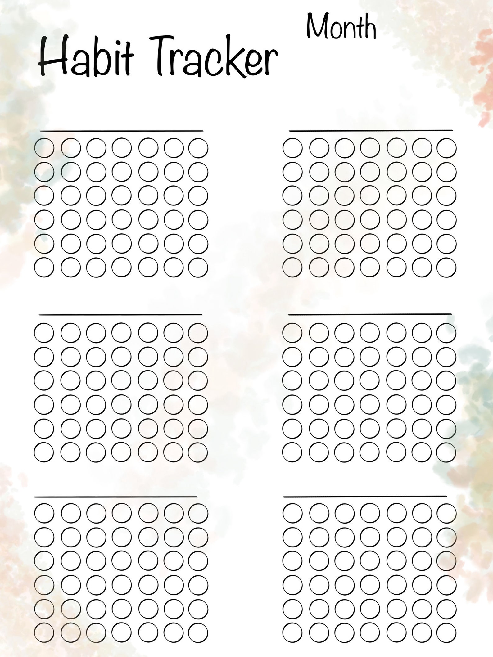 Bubble Habit Tracker Planner, iPad Tablet Planner, Goodnotes, Digital ...