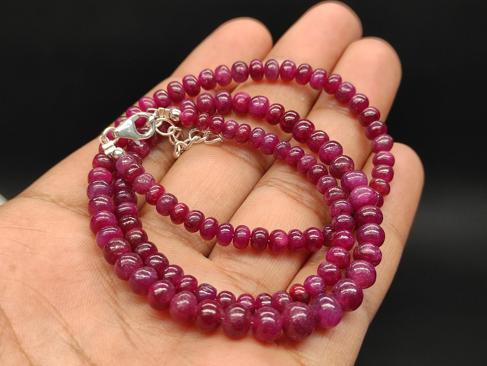 RUBY Necklace Ruby Beads Ruby Beads Natural Ruby - Etsy